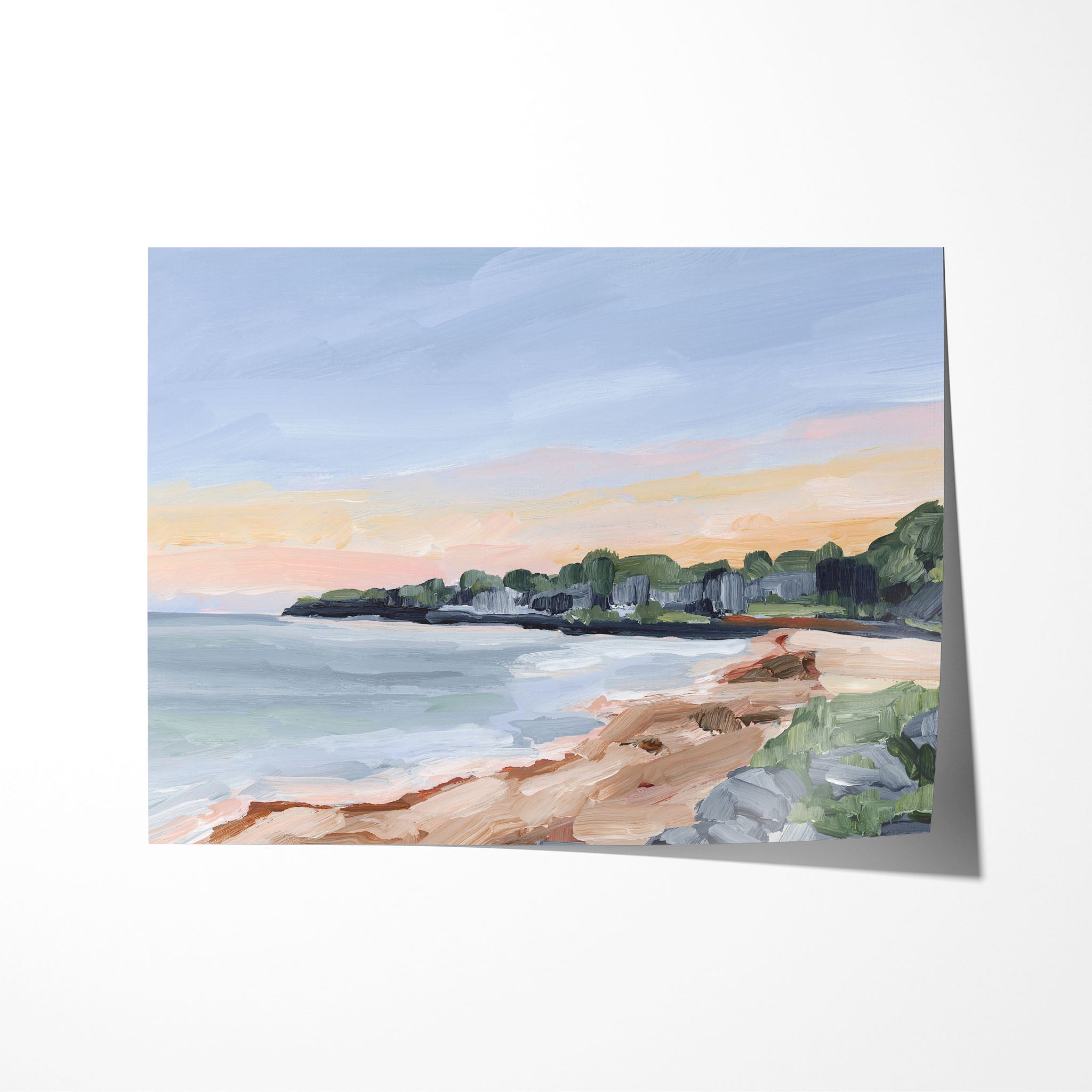 California Beach Wall Art - "Pacific Cove" Art Print – Katie Garrison Art