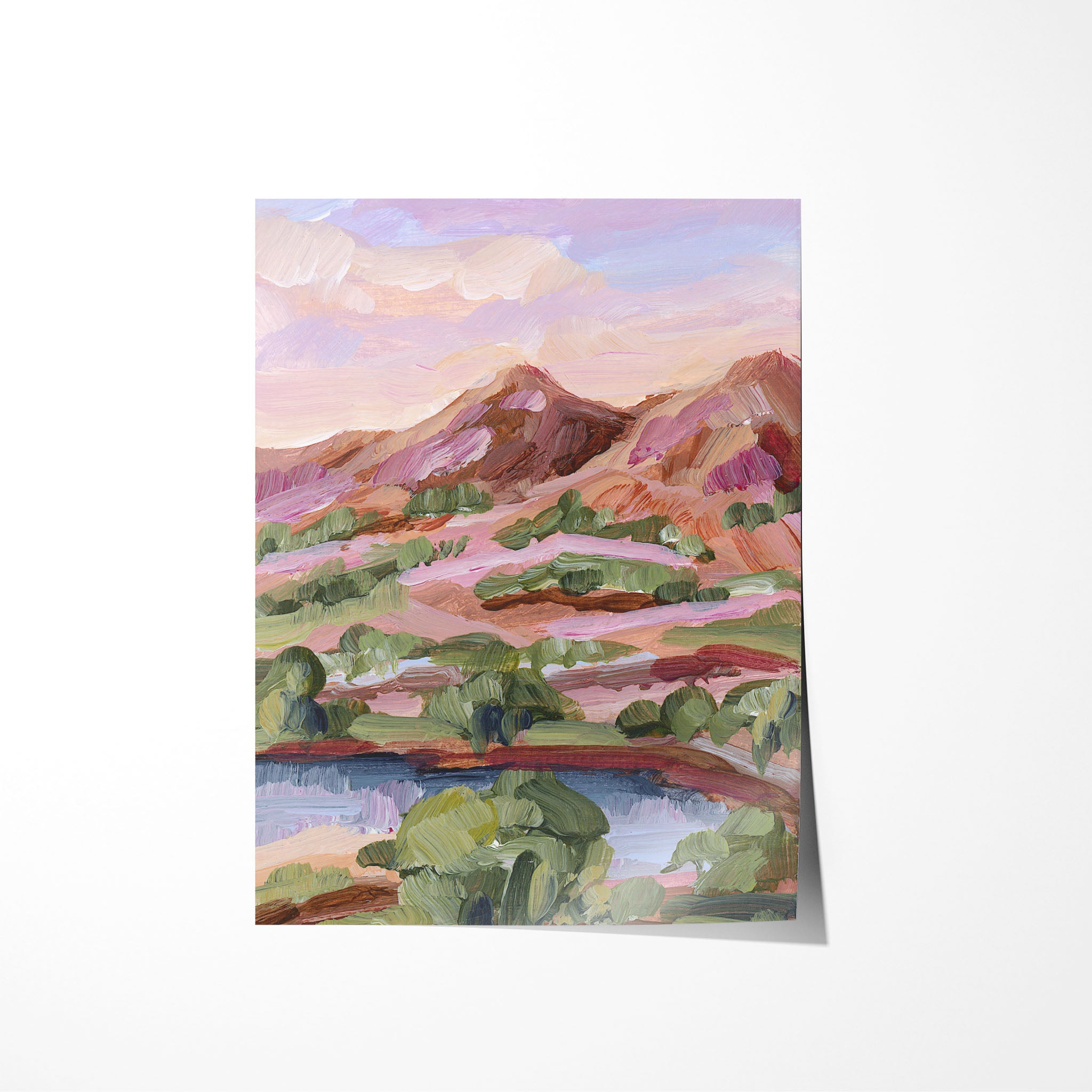 Arizona Desert Landscape Art - "Phoenix Sunset" Art Print – Katie ...