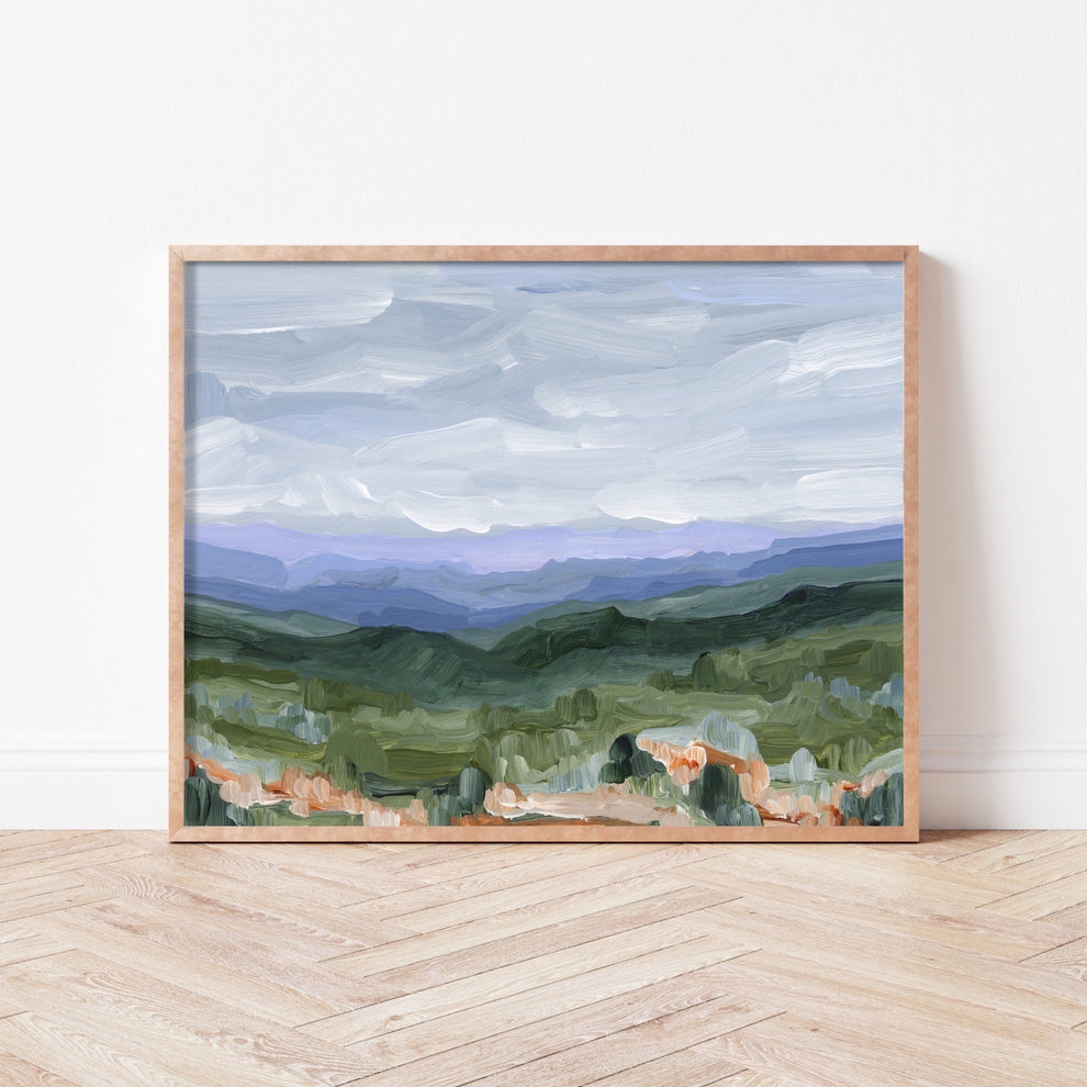 Blue Ridge Mountains Wall Art - "Blue Ridge" Art Print – Katie Garrison Art
