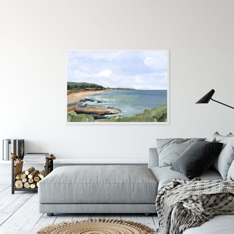 Honolulu Hawaii Beach Wall Art - "Diamond Head I" Art Print – Katie ...
