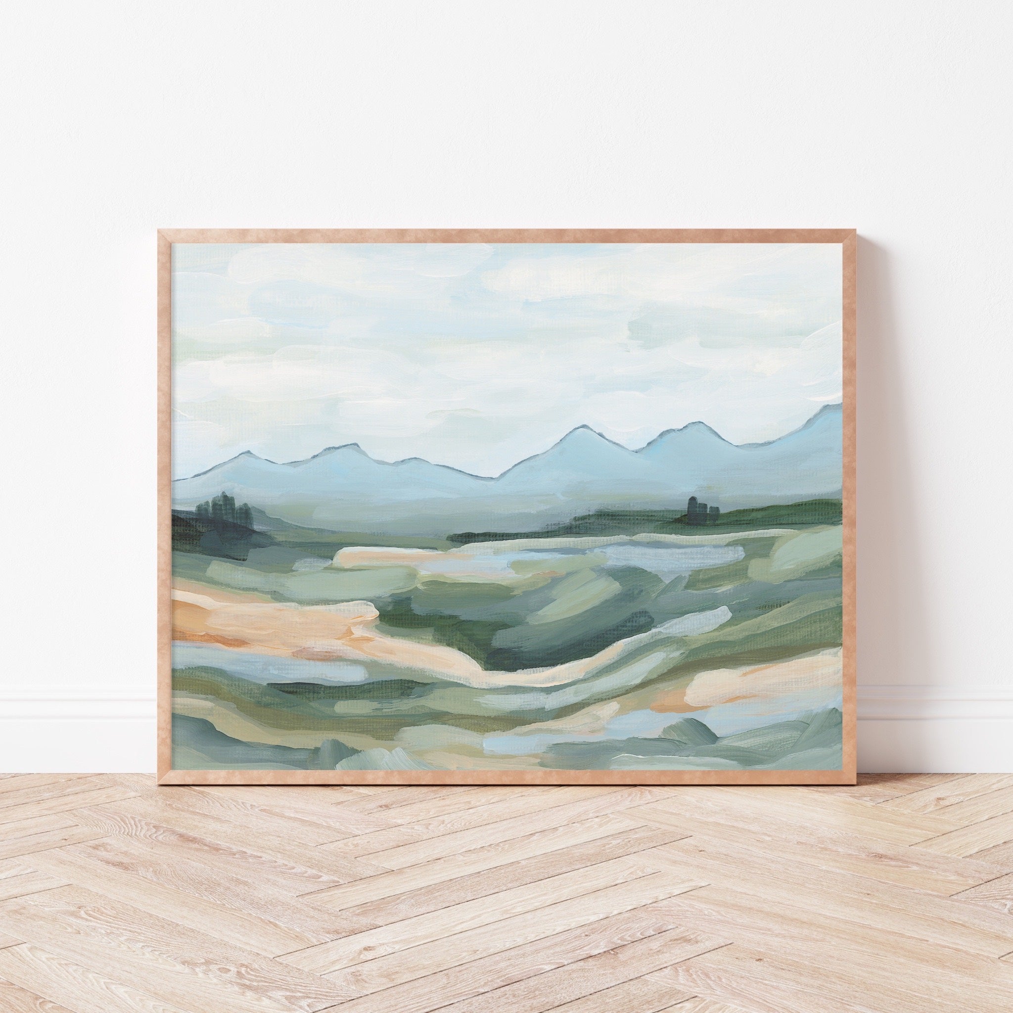 Abstract Mountain Landscape Art - "Isolation II" Art Print – Katie ...