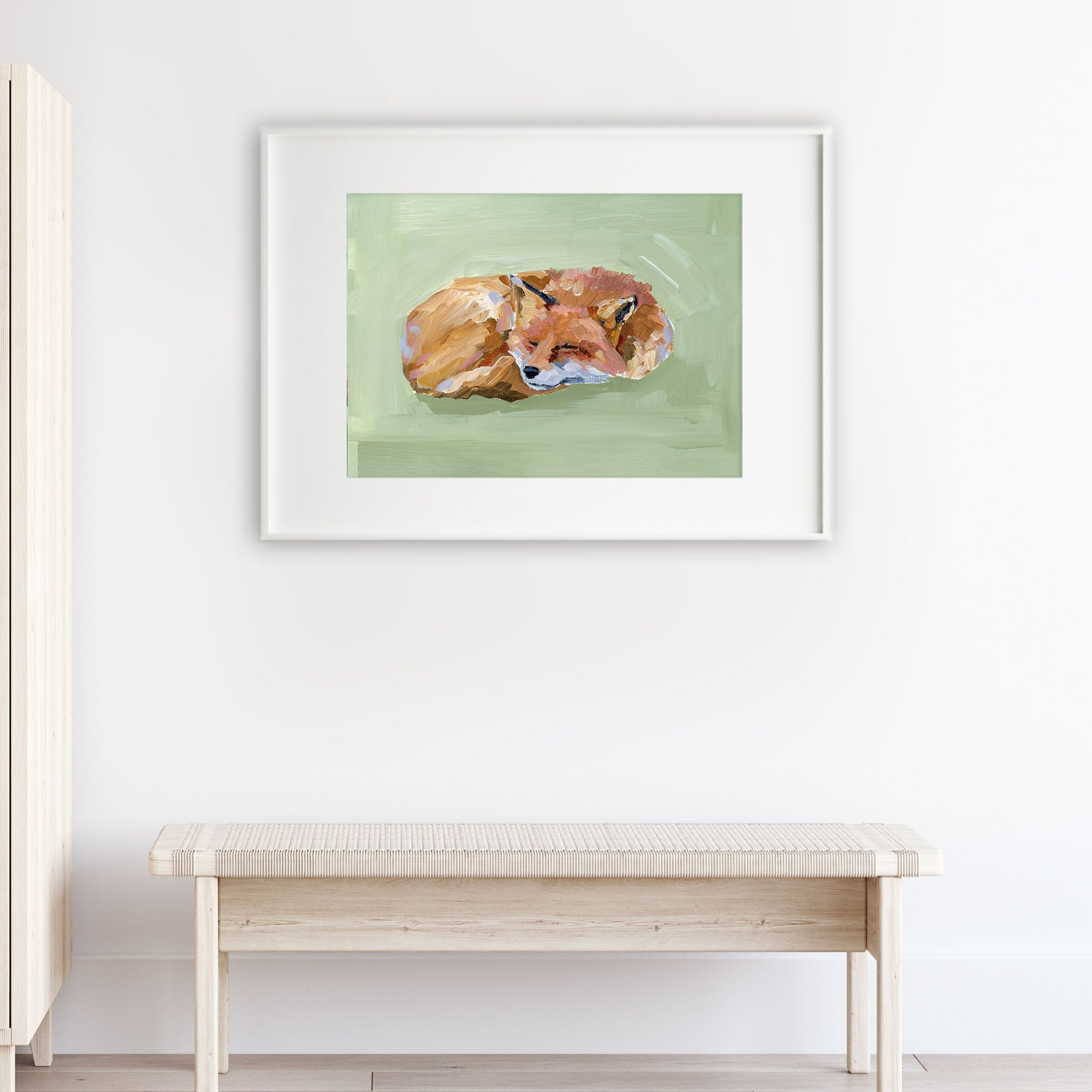Nursery Wall Art - "Napping Fox" Art Print – Katie Garrison Art