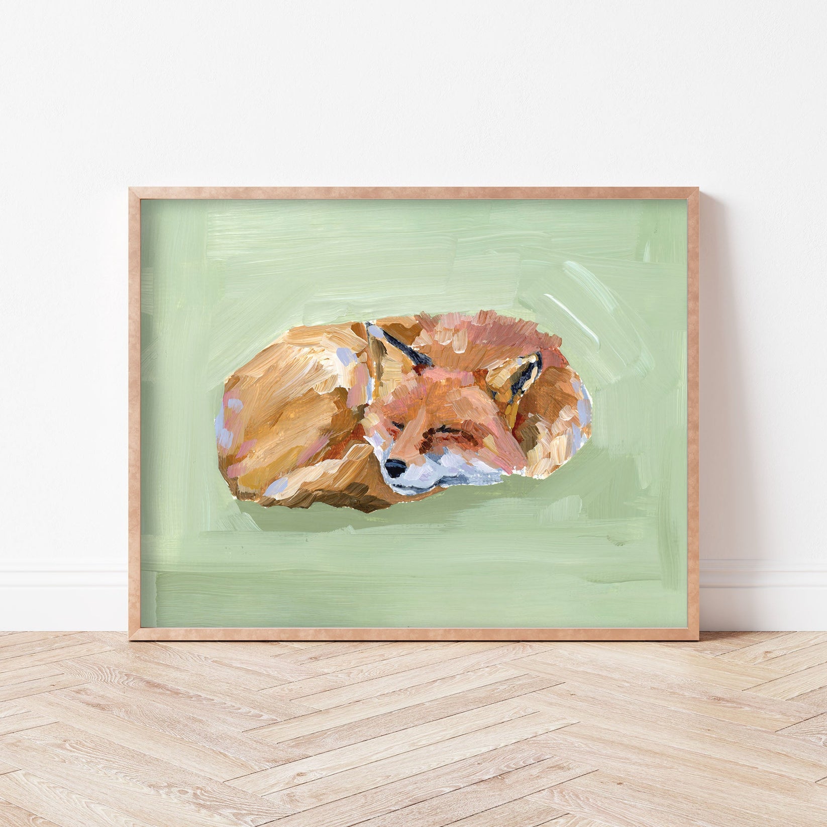 Nursery Wall Art - "Napping Fox" Art Print – Katie Garrison Art